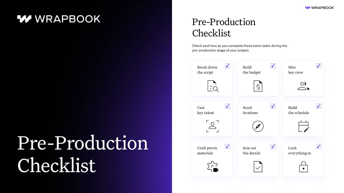 Download the Pre-production Checklist | Wrapbook